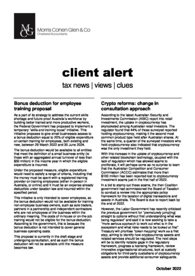 client alert Oct 2022 - Morco