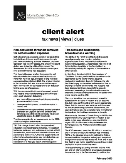 Client Alert - February 2023 - Morco