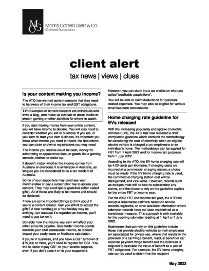 May 2023 Client Alert - Morco