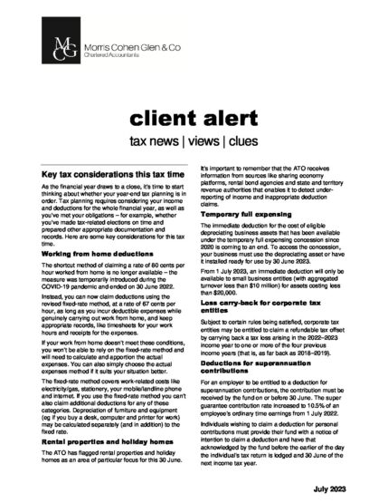 Client Alert July 2023 - Morco