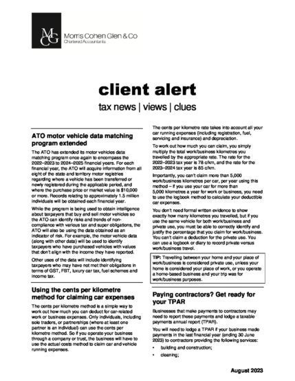 Client Alert August 2023 - Morco